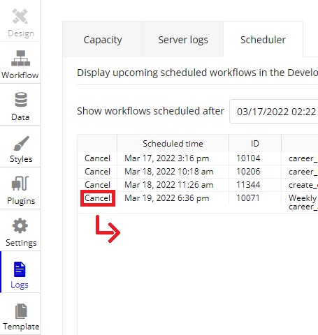 Initiate Logs (contrary to "cancel" a Log) - Idea - Bubble Forum