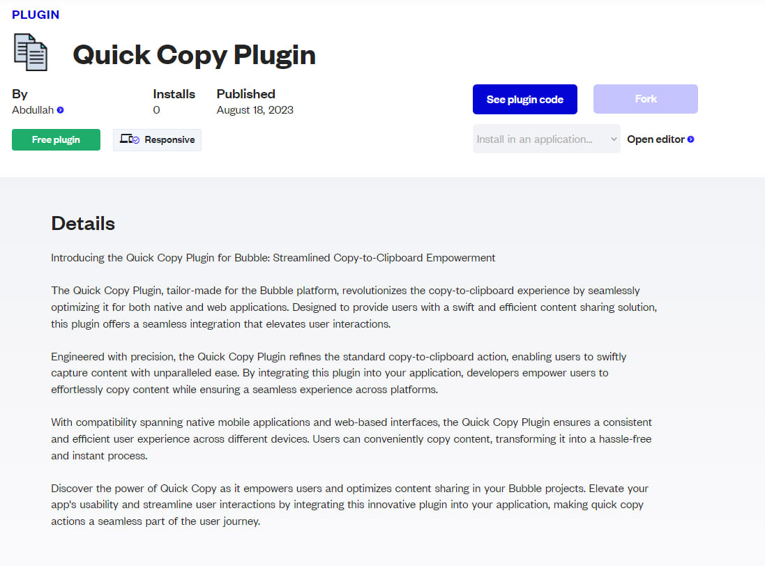 Copy to Clipboard ( Native || Web app ) - Plugins - Bubble Forum
