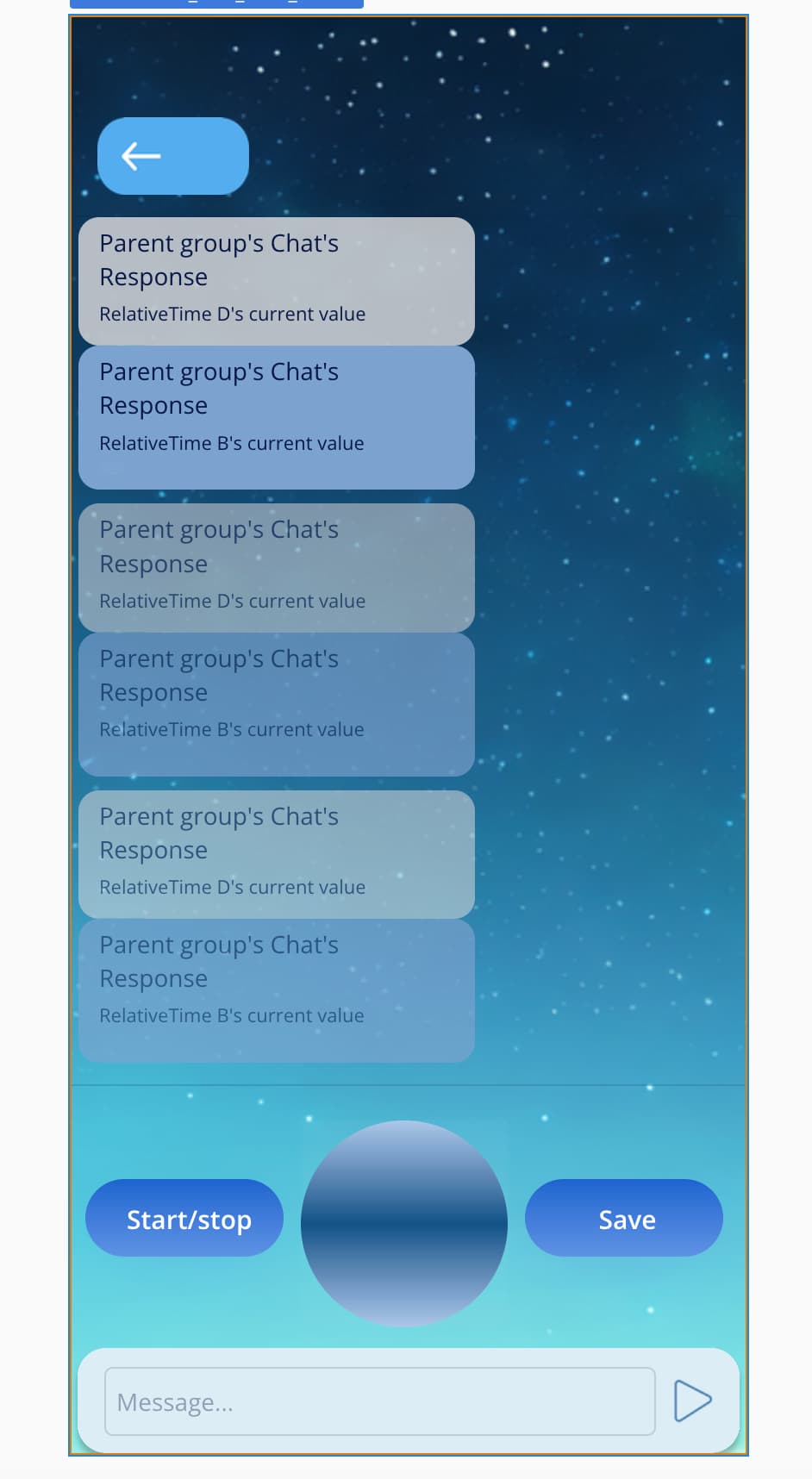 Populating the message bar based on the audio recording - Need help ...