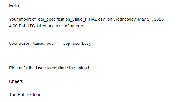 Operation timed out -- app too busy while uploading CSV file - Need ... Operation timed out -- app too busy while uploading CSV file - Need ...