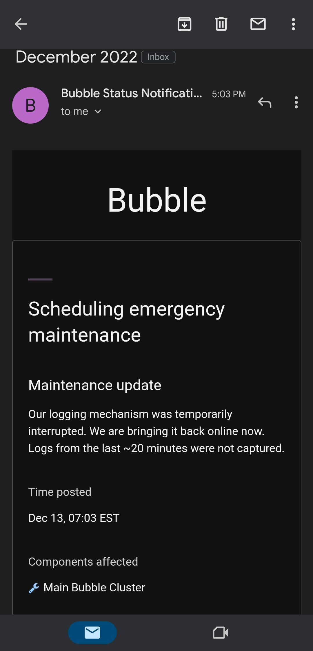 Error Retrieving Logs - anyone else? - Bugs - Bubble Forum