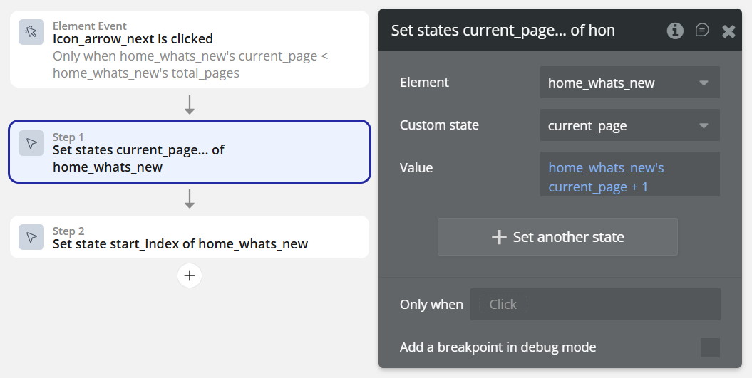 Paginated Repeating Group with filters: first page OK, next pages ...