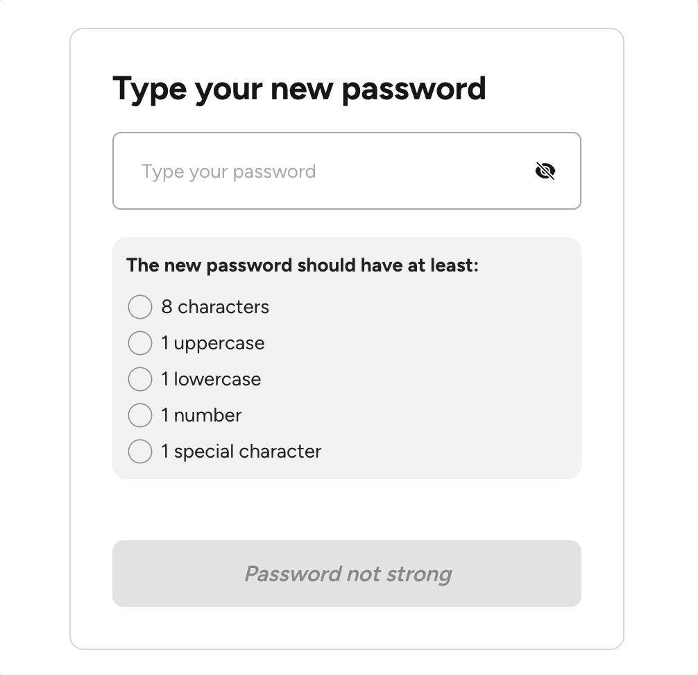 Tip Password Strength Checklist Progress Bar Tips Bubble Forum