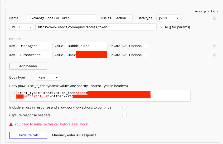 Oauth2 Retrieving Token From Reddit S Api Unauthorized 401 Apis Bubble Forum