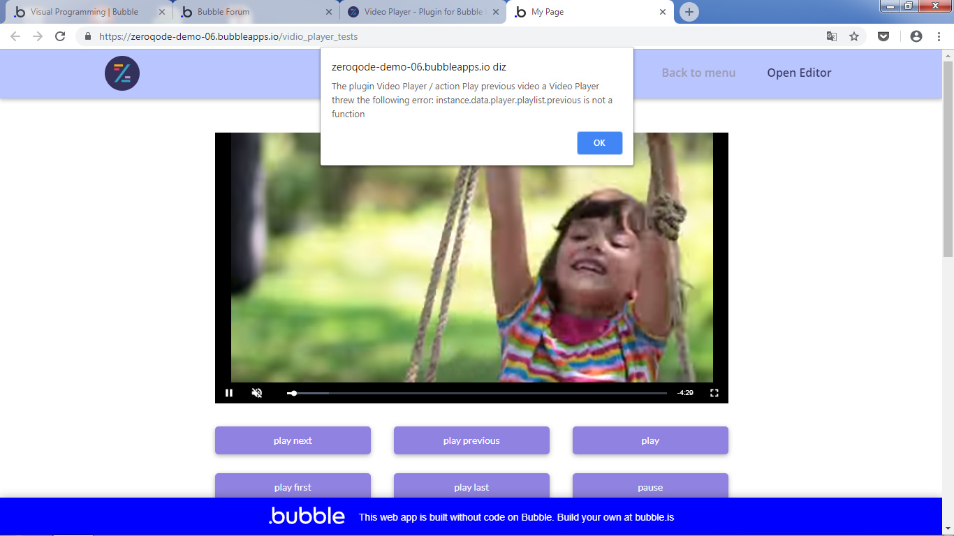 New Plugin from Zeroqode - Video Player - #37 by di_lucena - Plugins - Bubble Forum