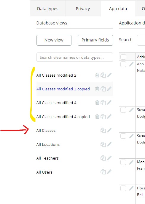 Modified database entries - Database - Bubble Forum