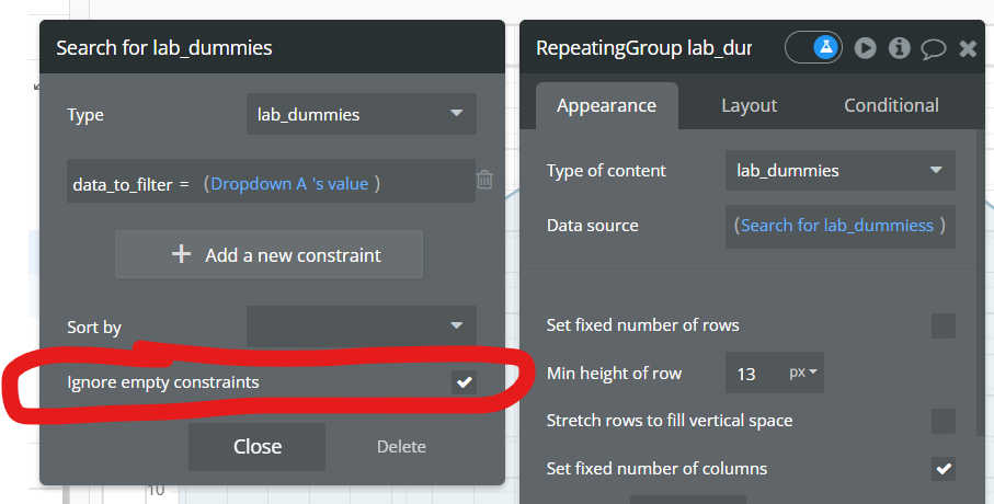 How do i show all content if selected dropdown list is empty - Need help - Bubble Forum