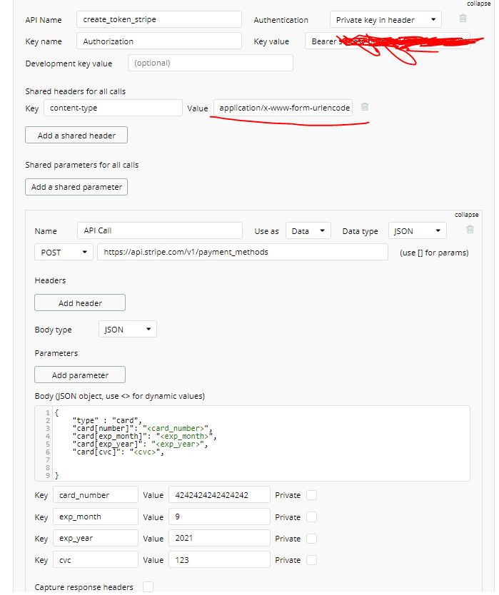 Problem with apy call content-type application/x-www-form-urlencoded - APIs - Bubble Forum