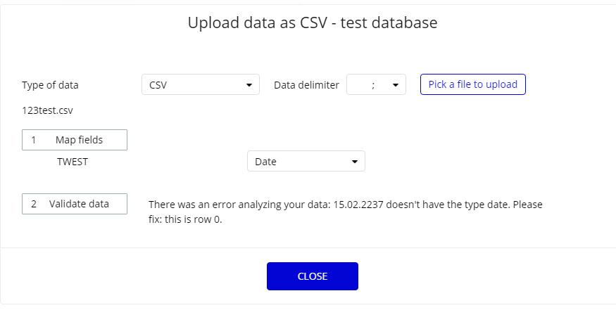 Import Csv To Db Error Doesnt Have Date Type But It Has Need Help Bubble Forum