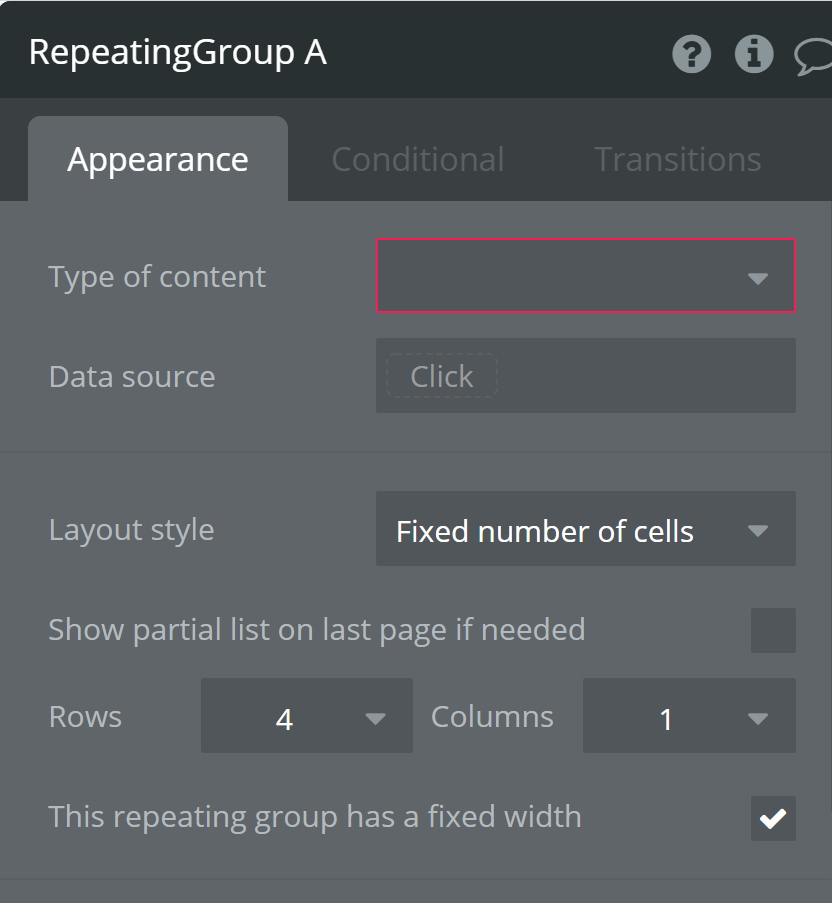 How to collapse empty repeating group cells - #2 by celob185 - Need help - Bubble Forum