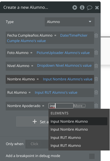 Input Data from a Serachbox - Database - Bubble Forum