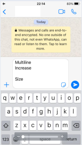 WhatsApp chat message multiline feature - Need help - Bubble Forum