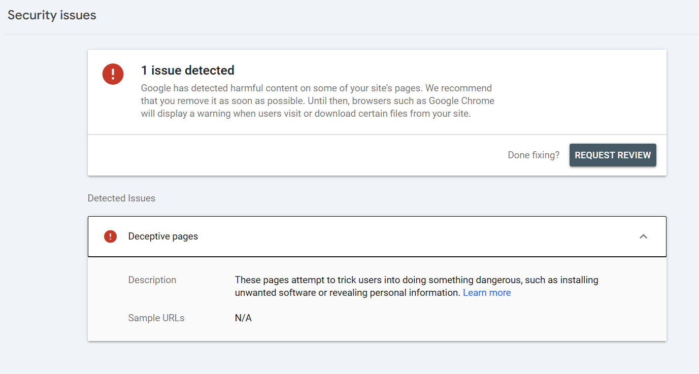 Deceptive Pages" issue in Google Search Console - Need help - Bubble Forum