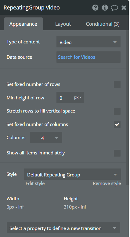 How to delete the grey lines between the data entries in a repeating group - Need help - Bubble ...