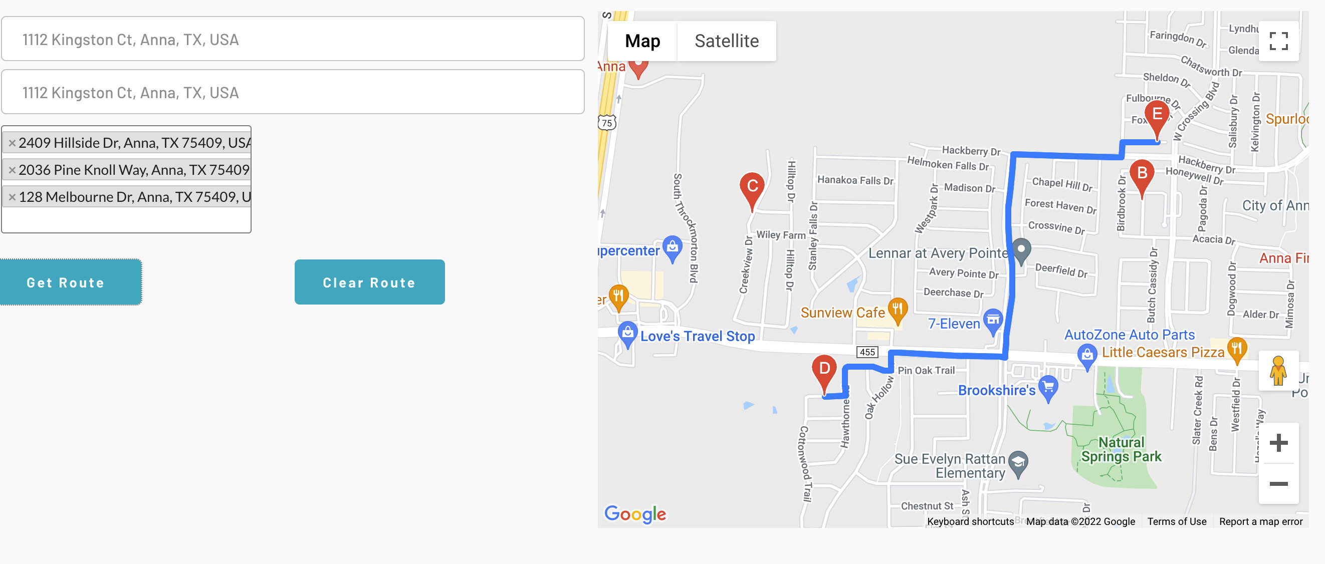 Generate multi marker route with Google Maps Extended - Plugins - Bubble Forum