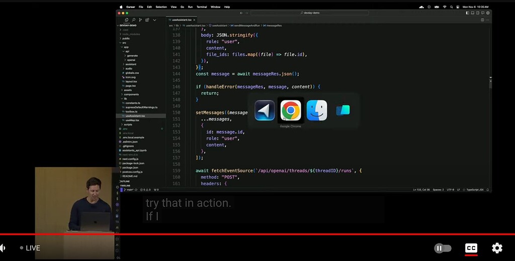 Cursor being shown on OpenAI's DevDay - Page 2 - Discussions - Cursor - Community Forum