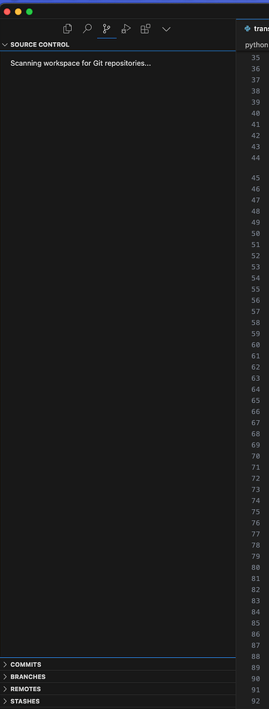 Git repository does not show files, Stuck at Scanning workspace for Git repository - Bug Reports ...