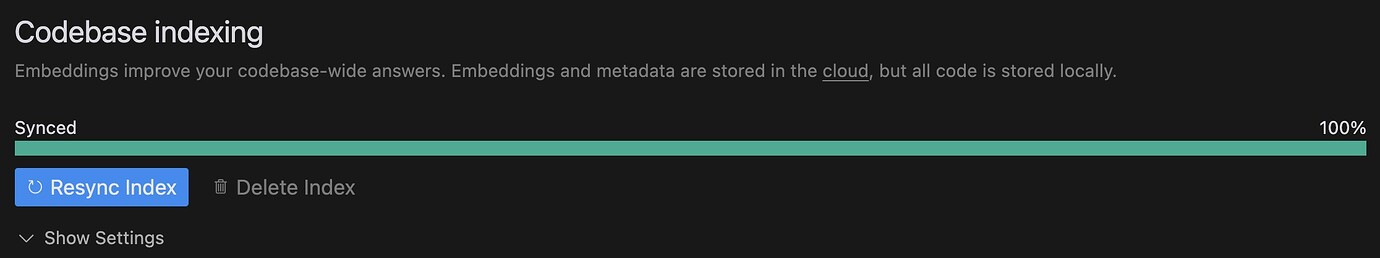 Cursor codebase indexing stuck at Loading... when project is opened in a devcontainer - Bug ...