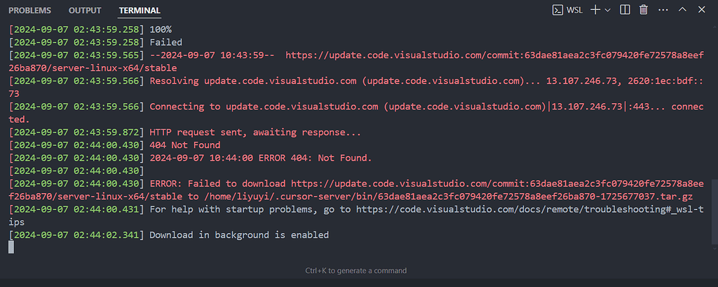 Unable to download cursor server for remote wsl extension - Bug Reports - Cursor - Community Forum