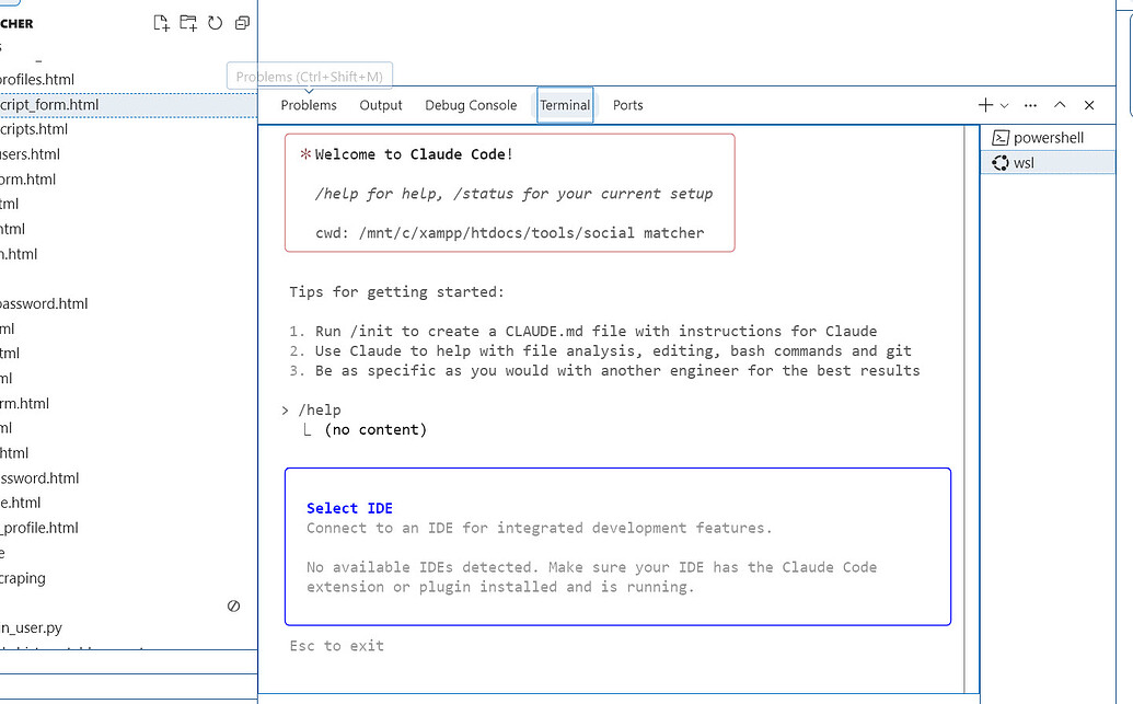 Cursor + Claude code: IDE is not connected - Help - Cursor - Community Forum