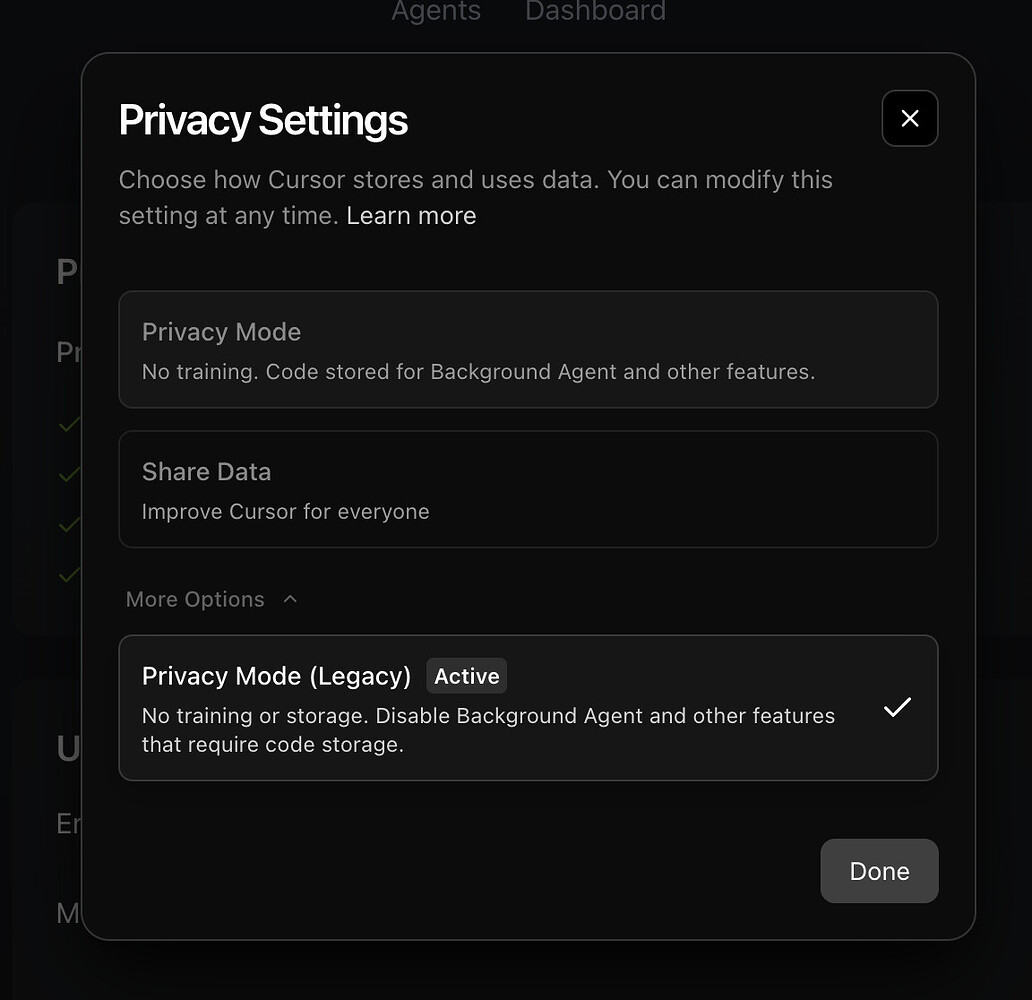 Privacy mode in 1.0 vs previous (legacy) - How To - Cursor - Community Forum