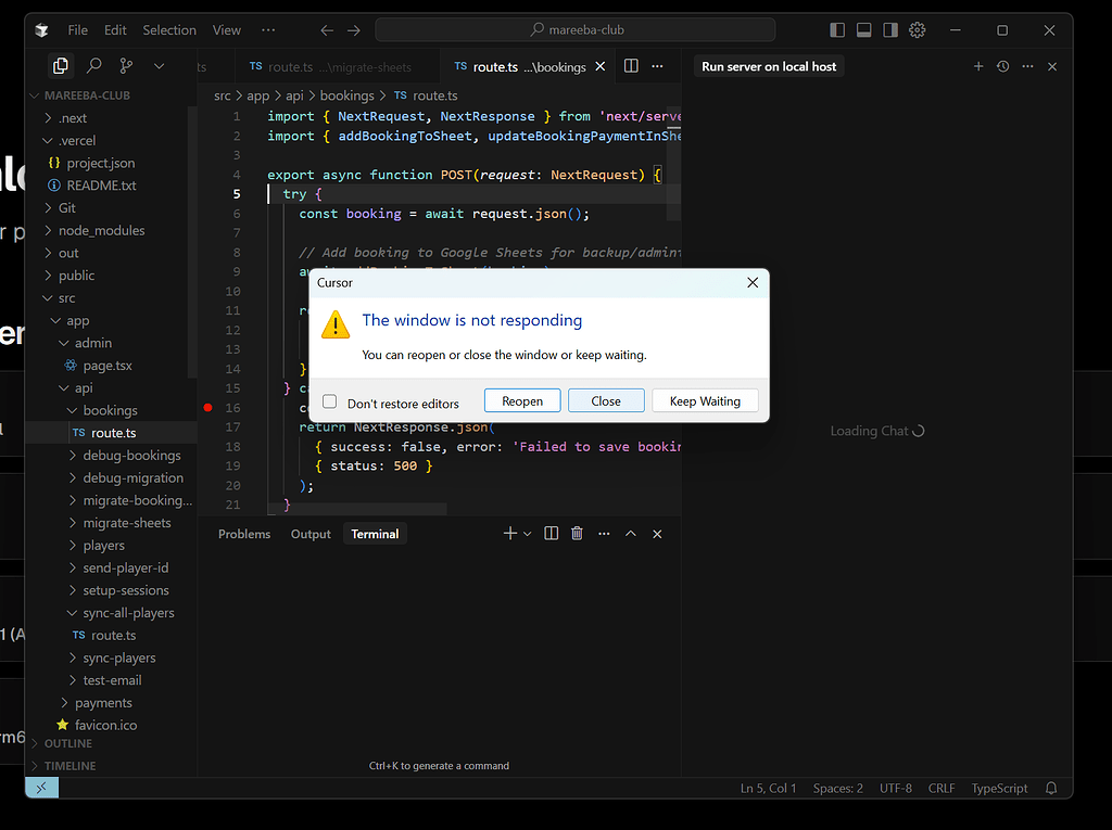 Cursor is not responding - Bug Reports - Cursor - Community Forum