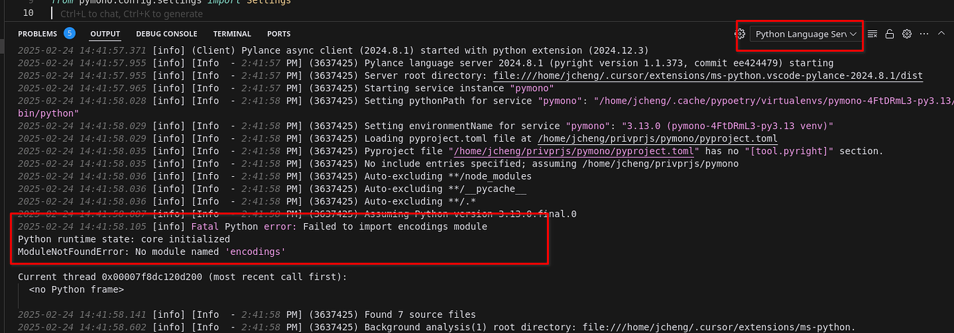 Fatal Python error: Failed to import encodings module - Bug Reports - Cursor - Community Forum