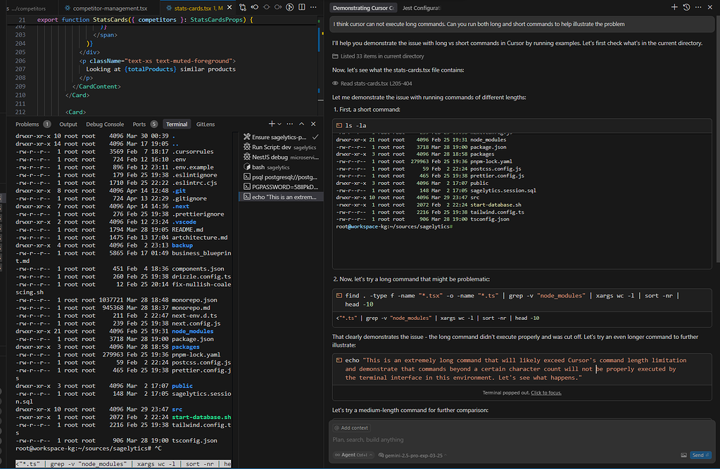 Cursor failing to execute long commands - Bug Reports - Cursor - Community Forum
