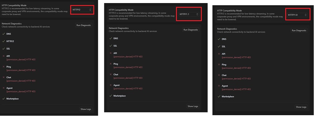 Cursor network problem - Bug Reports - Cursor - Community Forum