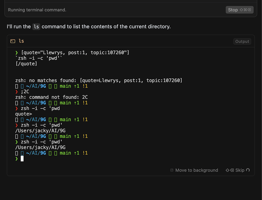 Mention: macOS Sequoia 15.5 (24F74) Agent terminal hangs after command execution SIP blocks ...