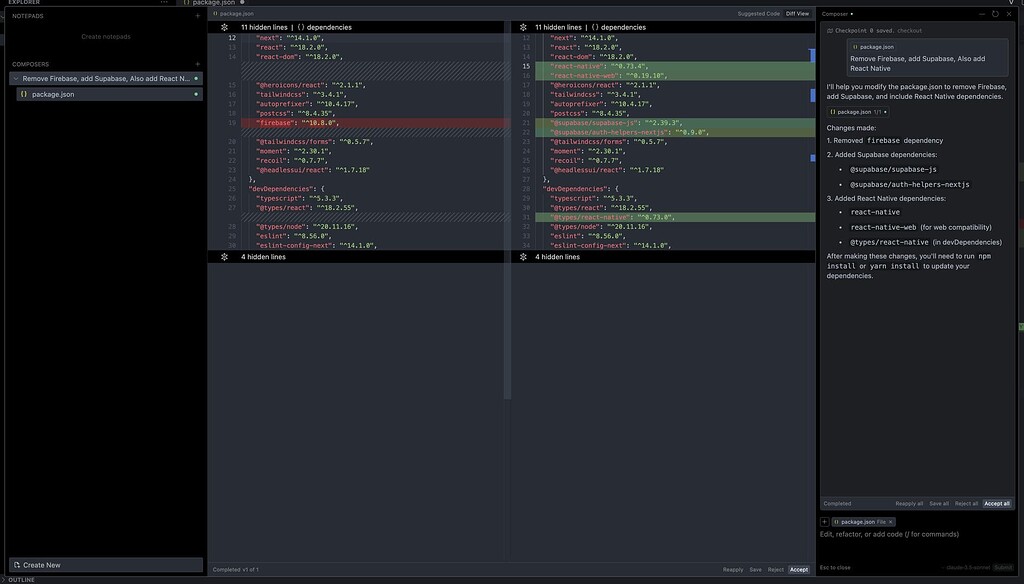 Bring back Side by Side Diff View - Discussions - Cursor - Community Forum