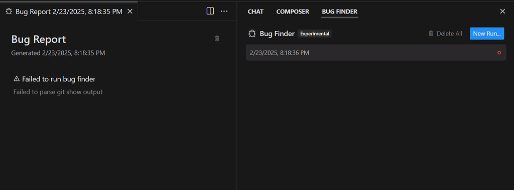 Bug Finder: 0.45.x not working - Bug Reports - Cursor - Community Forum