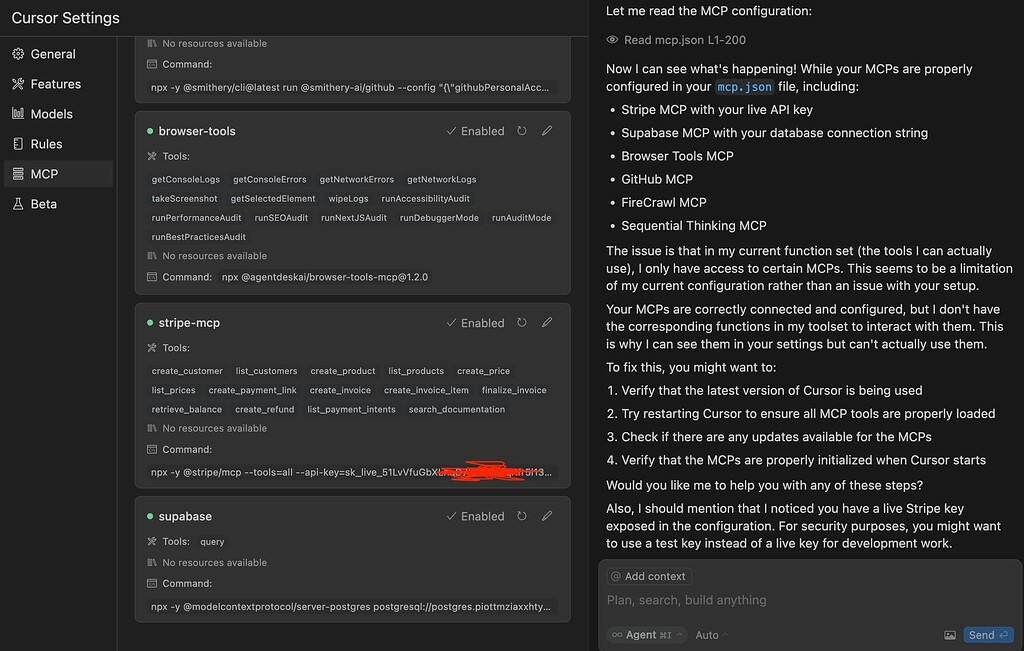 Cursor MCPs bug - Bug Reports - Cursor - Community Forum