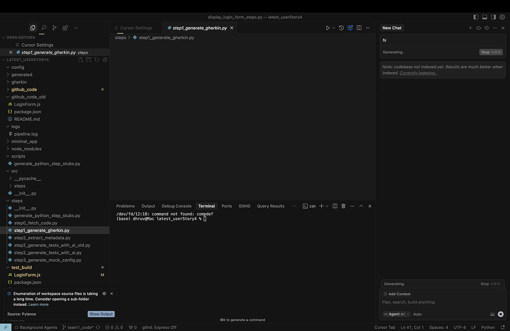 Cursor not reading code files and chat not responding - Bug Reports - Cursor - Community Forum