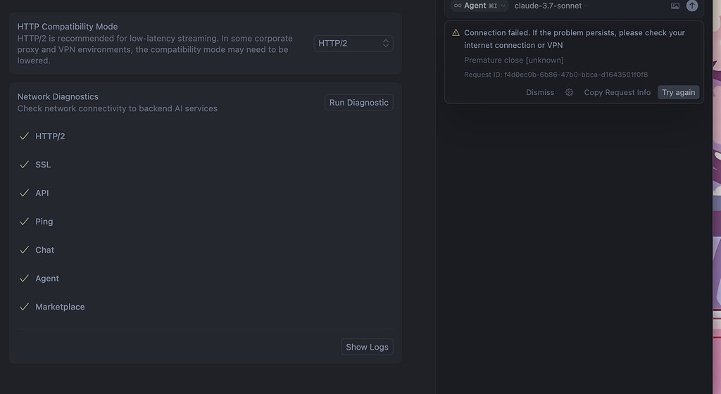 Persistent Network Connection Issues With Slow Requests Mode Urgent Help Needed Bug Reports