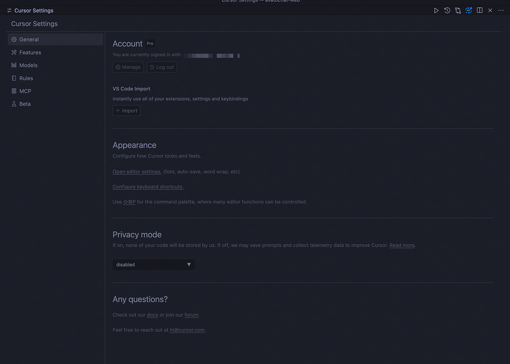 There's no Rules for AI in my general Cursor Settings - Bug Reports - Cursor - Community Forum