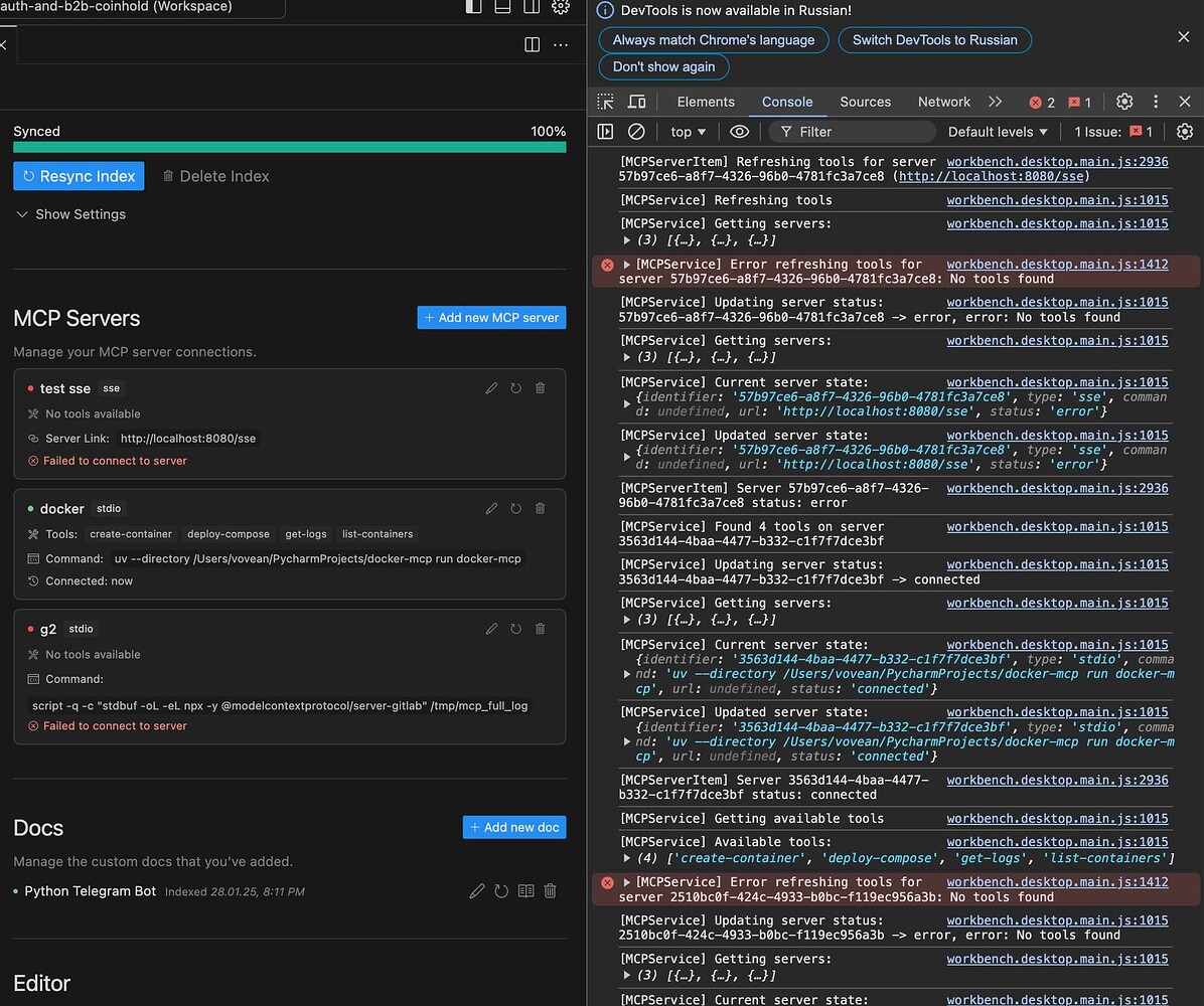 Conencting to MCP server with SSE not working - Bug Reports - Cursor - Community Forum