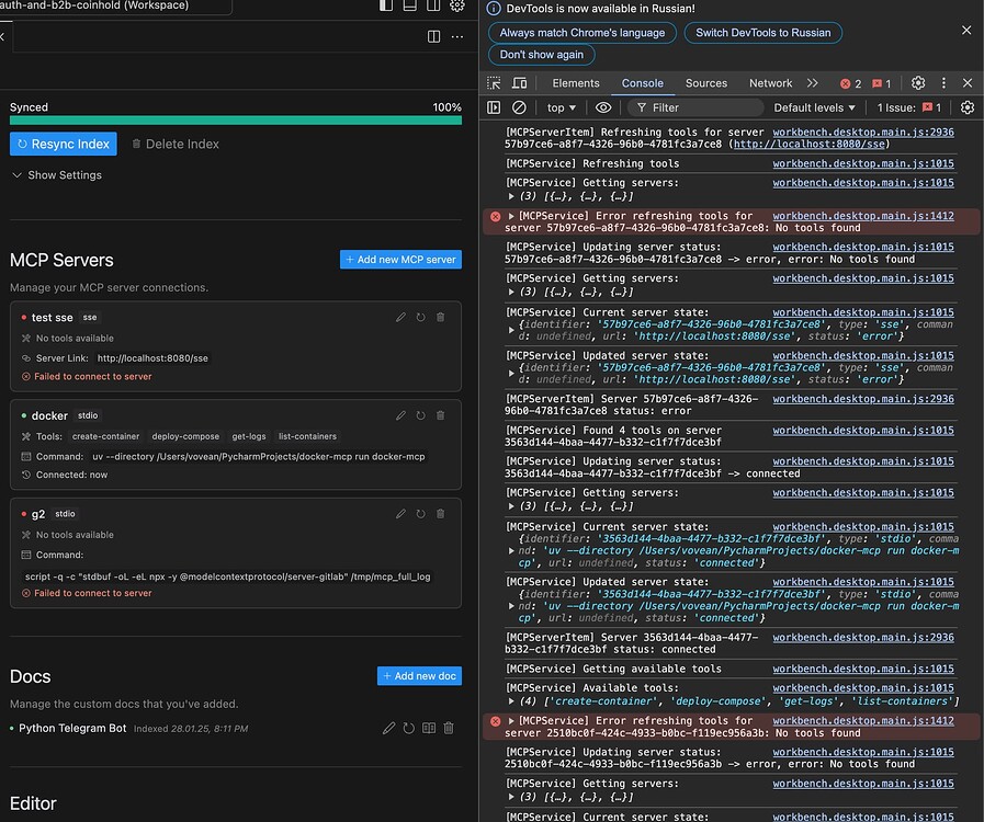 Conencting to MCP server with SSE not working - Bug Reports - Cursor - Community Forum