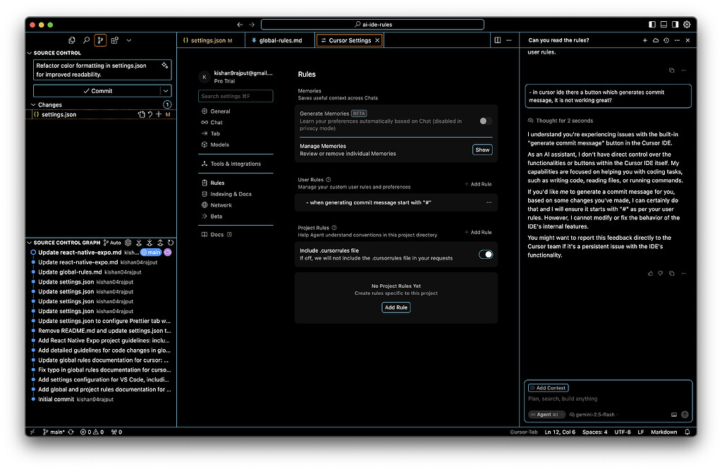 User rules are not getting followed - Bug Reports - Cursor - Community Forum