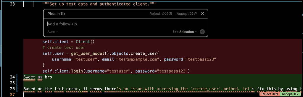 Inline edits input the response text not the actual code - Bug Reports - Cursor - Community Forum