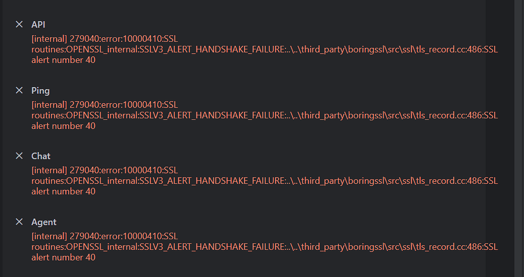 Persistent SSL handshake error after Cursor update — tried reinstall ...