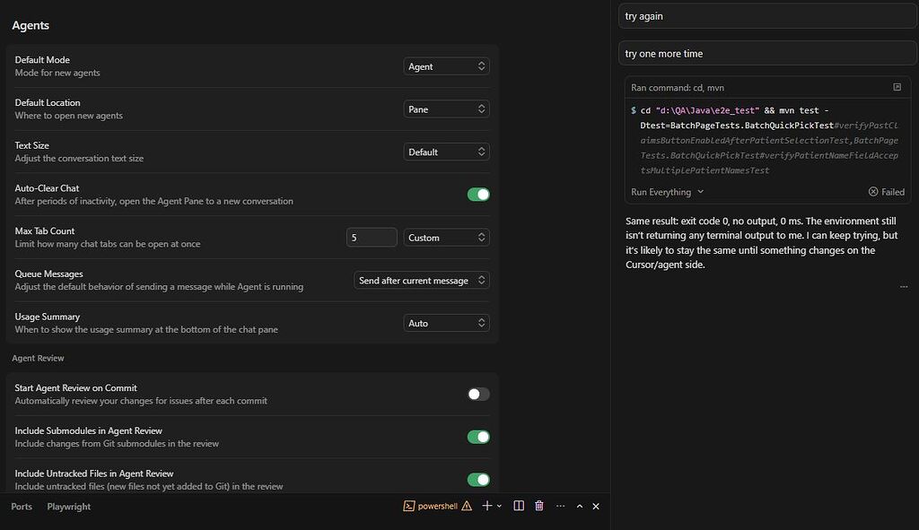 AI agent is sandboxed, cannot run tests or work with GitHub - Bug ...