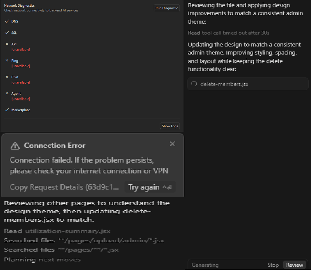 Chat Frequently Stuck / Not Responding - Bug Reports - Cursor ...