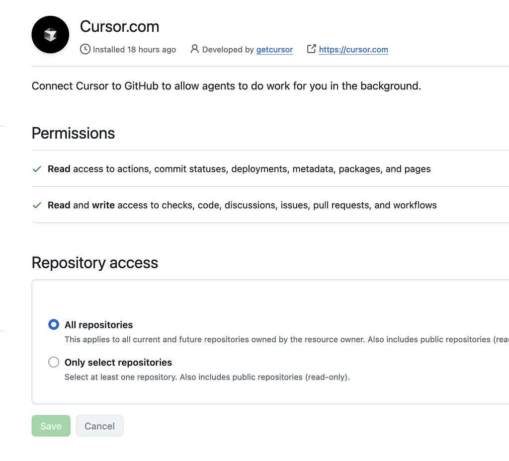 Problems with Cursor Github integration - Bug Reports - Cursor - Community Forum