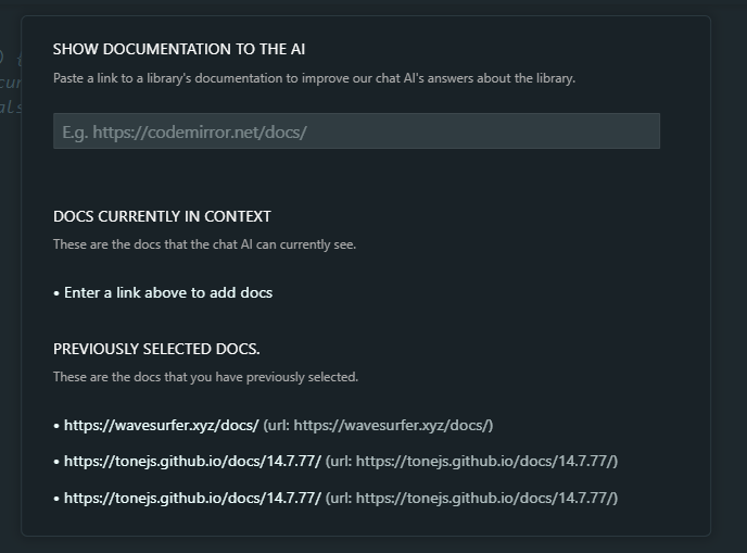 How can I keep docsets in context? - Discussions - Cursor - Community Forum