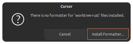 "There is no formatter for 'worktree-*' files installed" - Bug Reports ...