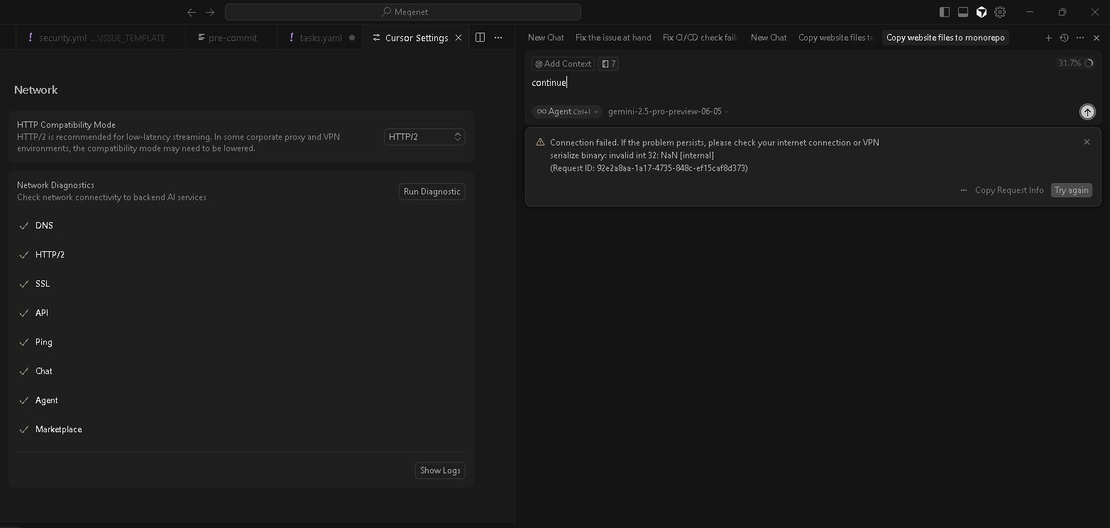 Serialization error - Page 3 - Bug Reports - Cursor - Community Forum