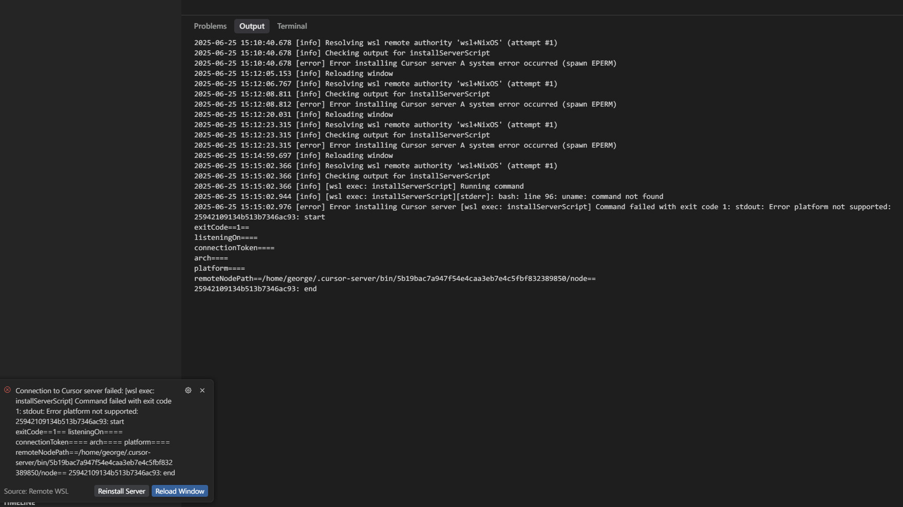 ` anysphere.remote-wsl` broken - Bug Reports - Cursor - Community Forum