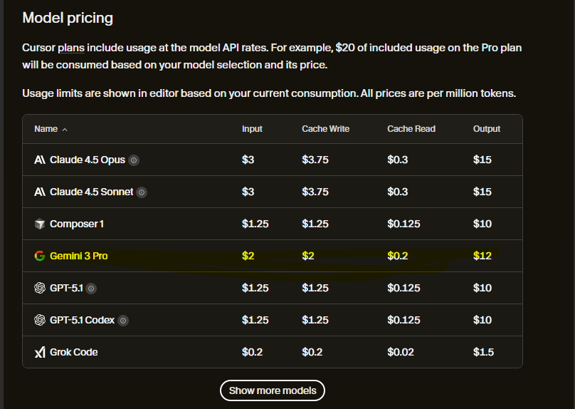Please Clarify Gemini 3 Pro Pricing - Discussions - Cursor - Community Forum