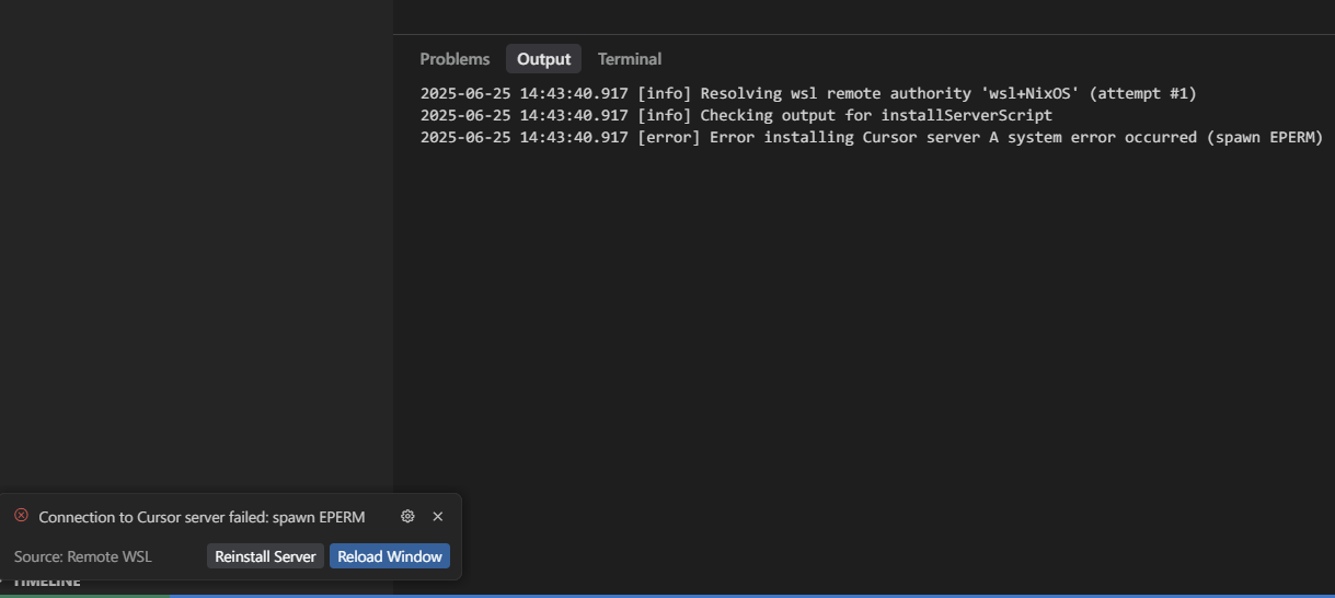 ` anysphere.remote-wsl` broken - Bug Reports - Cursor - Community Forum ` anysphere.remote-wsl` broken - Bug Reports - Cursor - Community Forum